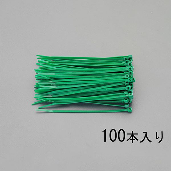 色：緑全長：300mm幅：4.8mm最大径：85mmループ引張強度：22kgf厚み：1.6mm使用温度範囲：-40〜85℃材質：ナイロン66入数は100本入りです。EA475G-300S楽天 HD店　