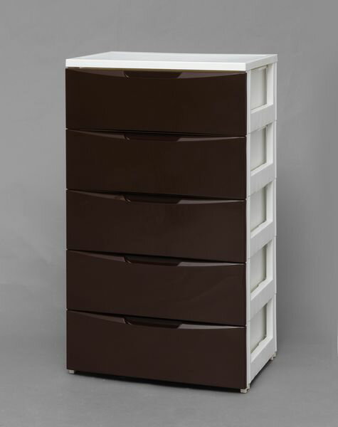 サイズ（W×D×H）：550×410×995重量：10.73段数：5内寸サイズ(W×D×H)mm：引出内寸：475(W)×360(D)×145(H)耐荷重：引出1段当たり：4材質：天板・フレーム・引出・前パネル・脚：ポリプロピレン、レール：...