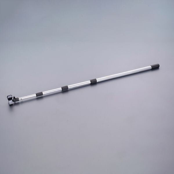 材質：パイプ部：アルミ　　先端部：樹脂伸縮長：860〜2000mm重量：450g手の届かない場所への作業・点検にマーキング作業、ライトでの点検作業、風速計の延長などに使用できます。クリップ開口幅：40×40mm入数：1本EA598AG-11...
