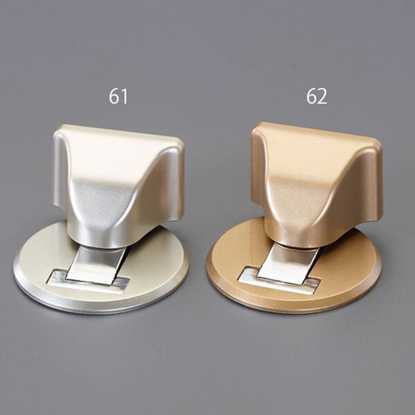 カラー：シルバー材質：カバー：ABS(塗装仕上) 本体：ナイロン・POM・マグネット 床側金具：スチール対応範囲：9〜13mm(推奨11mm)サイズ：本体：47(W)×30(D)×28.5(H)mm プレート：φ60mmドアの裏側をマグネッ...