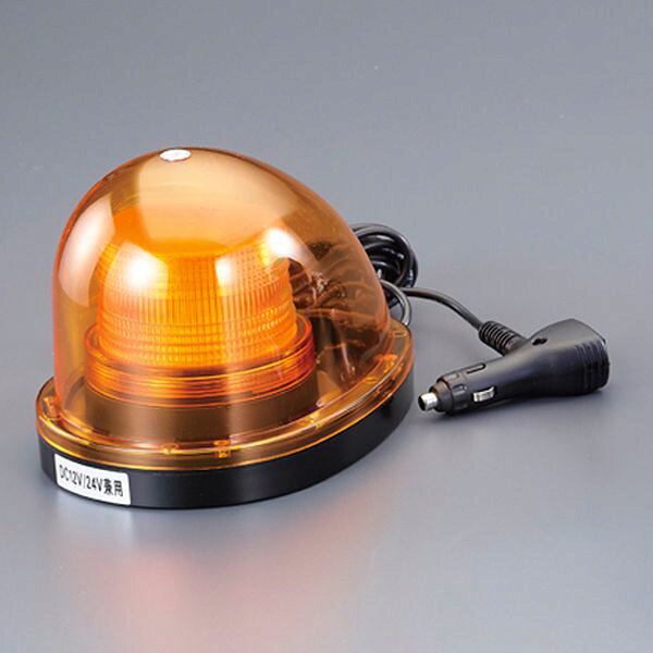 定格：DC12V/24V兼用カラー：黄サイズ：145×204×150(H)mm重量：約900g材質：グローブ：ポリカーボネート 本体：ABS光源：ハイパワーLED　1W×12個コード長：約4.5m消費電流：0.3A光度：約250cd(LED...