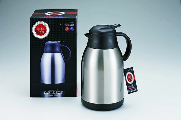 容量：2.0Lサイズ(W×D×H)mm：175×145×265保温効力/55度以上（24時間）・70度以上（10時間）材質：本体内側/ステンレス鋼　本体外側/ステンレス鋼（焼付け塗装）　口がね/ポリプロピレン　ふた栓/ポリプロピレン　開閉レ...