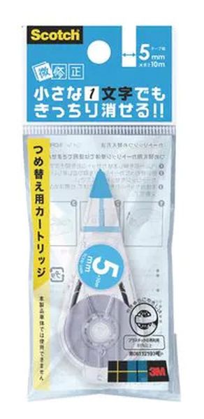 メーカー：3M型番：SCPR-5NNテープ幅：5mmテープ長：10mタテ引きタイプ交換カートリッジ本体はどの幅のカートリッジにも使用できます。入数：1個000012337615楽天 HD店　