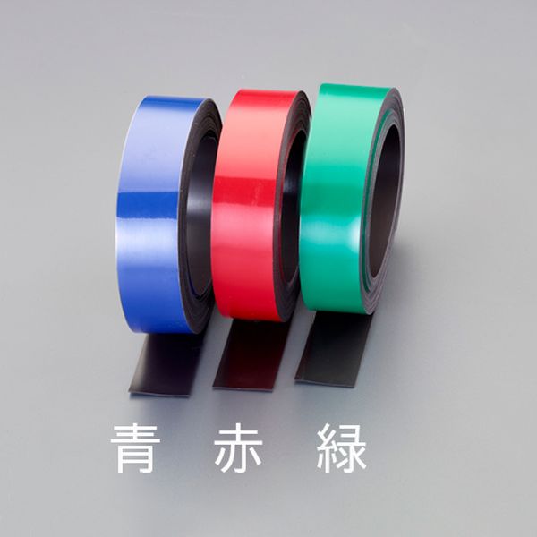吸着力：28gf/cm2幅×厚さ(mm)：20×0.5長さ(m)：10色：赤入数：1巻ロールに文字を書くことができます必要な分だけカットでき、無駄なく効率よく使えます金属製のラックやキャビネット等に貼り付けてご使用ください表面は文字を書いた...