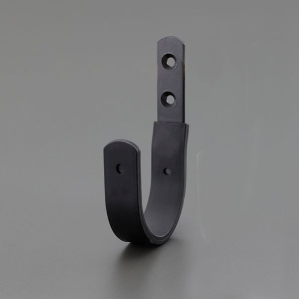 サイズ（奥行×高さ）：47×79mm幅：12mm吊下荷重：7kg穴径(mm)：3.5材質：鋼板・シリコンカラー：黒付属ねじ：丸皿タッピンねじ：3.0×20入数：1個000012344021楽天 HD店　