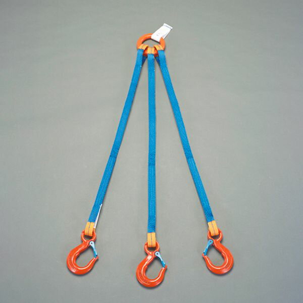 使用荷重（t）40°：2.79使用荷重（t）60°：2.58有効長さ(m)：1材質：スリング：ナイロン フック：鉄鋳物3本吊安全フック付入数：1本000012345142楽天 HD店