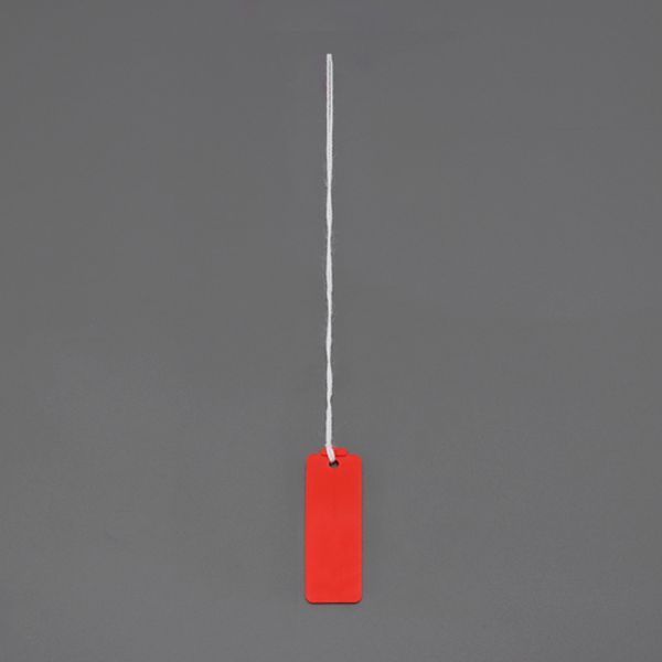 形状：角形札(mm)：15×41紐長(mm)：120材質：S-PVC色：赤入数：20枚無地分電盤・制御盤の明示、その他あらゆる表示に使用できます。000012331293楽天 HD店　