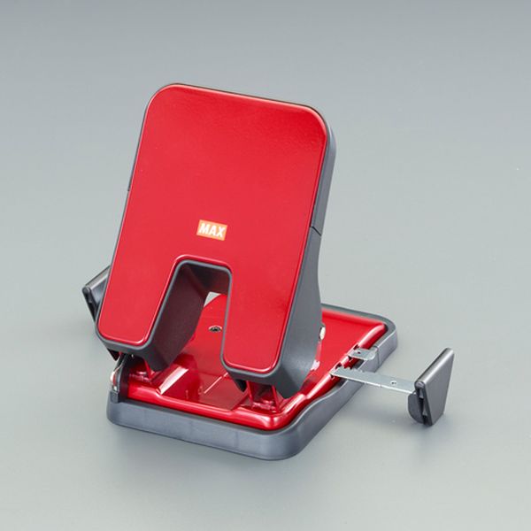 穿孔能力：PPC用紙50枚穴径：6mm穴間隔：80mm穴奥行：12mmサイズ：185(W)×170(D)×185(H)mm ストッパ使用時高さ：88mm重量：1070gカラー：レッド用紙セットしやすい斜め形状の用紙ガイド中空刃で軽く穴あけ ...