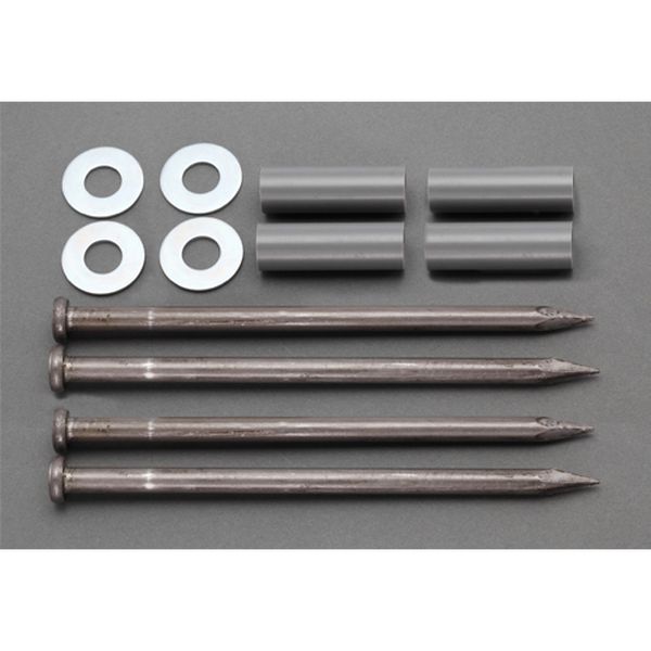 メーカー：カネソウ仕様：アスファルト舗装用（2セット）内容：固定釘(φ9.5×200mm)×4、 平座金×4、スペーサー×4素材：EPDMカーストッパー1個につき各2個ずつ使用します。EA983FK-62、-65、 旧EA983FK-61用...