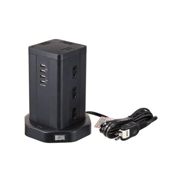 ●定格…14A・100V（1400W）●プラグ…2P（スイング式）●サイズ…150(W)×145(D)×192(H)mm●USB出力…4.8A・5V●コード長…2m●ポート数…4ポート●コンセント…2P×12口●AC差込口は12個口で複数台...