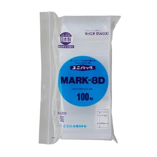 ●商品名…ユニパック●チャック下サイズ(mm)…120×85●厚み(mm)…0.08●入数…100枚●材質…ポリエチレン●ラベルにボールペンで文字が書けます。●ボールペンやマジックで書き込みのできるスペースを設け、管理に大変優れています。●...