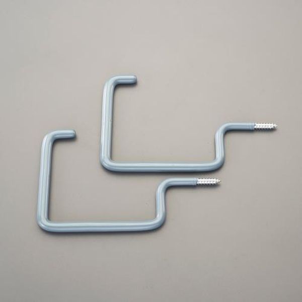 ●サイズ(mm)…125×108●耐荷重…9kg●入数…2個●口幅(mm)…104.7●線径(mm)…9●材質…亜鉛メッキ、ビニール被覆鋼●家具やタイヤなど大きなものの吊り下げに。EA951FZ-17楽天 HD店