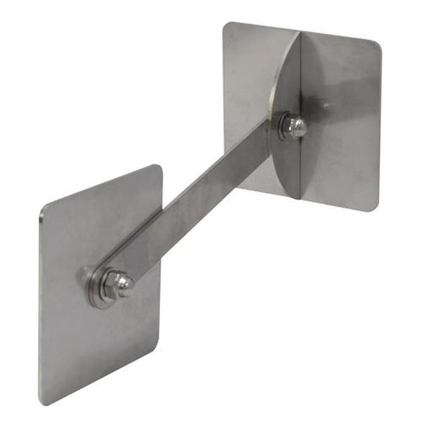 ●耐荷重…150kg●粘着面サイズ…75×75mm●取付範囲…約108mm●材質…本体：ステンレス/粘着部（VHB）：アクリル系接着剤●付属品…袋ナット×2個ボルト×1個ワッシャー×3個アルコールパッド×1枚●壁用●ステンレス仕様●VHB（...