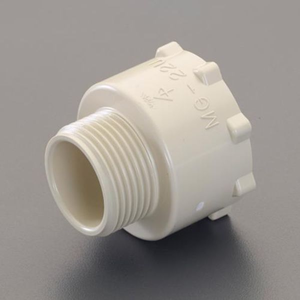 ●呼び…おねじ：CTG22(G3/4”)めねじ：CTG28(G1”)●材質…PVC●カラー…ベージュ●サイズ(mm)…φ38×36.7●重量(g)…14●CD管・PF管に1サイズ上の厚鋼電線管等を接続できるアダプターです。●※ケーブル工事に...