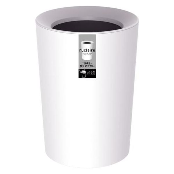 ●容量…6.7L●サイズ(mm)…φ222×318●色…白●重量…796g●入数…3個●材質…カバー：ポリプロピレン、ポリスチレン容器：ポリプロピレン●本体にゴミ袋をセット、上からカバーを被せるからごみ袋が見えない2重構造の屑入れ。●オフィ...