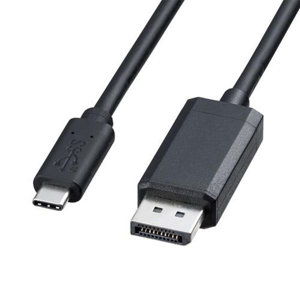 ●コネクタ…USB(C)オス-DisplayPortオス●ケーブル長…約2m（コネクタの両端含む）●カラー…ブラック●ケーブル径…約5.2mm●解像度…最大3840×2160（4K60Hz対応）●準拠規格…DisplayPort　Altモー...