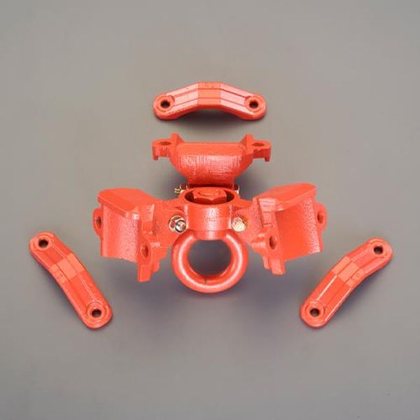 ●使用荷重…1t●材質…スチール●適合パイプ径…42〜78mm●重量…4.2kg●リング内径…約40mm(実寸)●リング線径…約16mm(実寸)●付属品…ボルトM8×40mm、丸ワッシャ、スプリングワッシャ、ナット(数量各6）●ヘッドのみで...