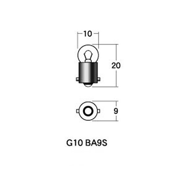 ノーマルバルブ 6V3W メーター球 ポジション球(イエロー) 1箱 (10個入り)です。汎用B-7103YE楽天 HD店
