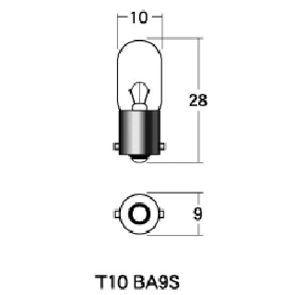 ・適合：汎用 ・2個1パック・カラー：クリア・定格：12v 3.4w・口金シングル球・ガラス・口金形状：T10 BA9SA7313楽天 HD店　