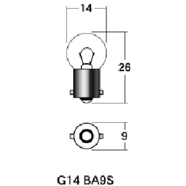 ・適合：汎用 ・2個1パック・カラー：クリア・定格：12v 8w・口金シングル球・ガラス・口金形状：G14 BA9SA7513楽天 HD店　