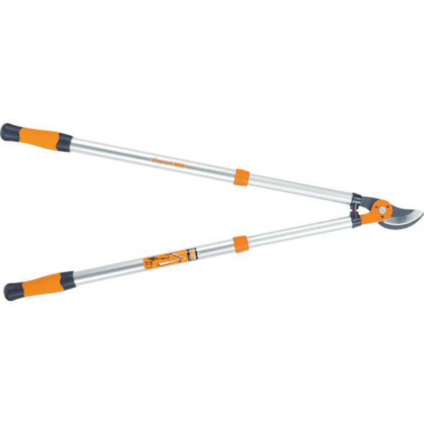 ・高い木の枝を切るための剪定ばさみです。・ハンドル部分が伸縮しますので、任意の調整が可能です。・スライスカット式です。・刃の片側がアルミの板になっており、より切れやすいギロチンタイプです。・庭木・枯木の刈り込みに。・切断能力(mm)：40・...