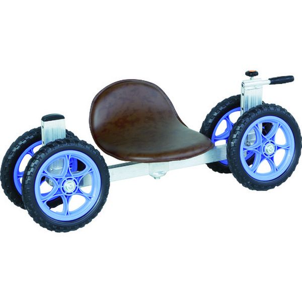 ・アルミ製の乗用作業車です。・12インチノーパンクタイヤを使用しているため、走行がスムーズで腰への負担が軽減されます。・イス回転式の座面が少し低めのロータイプです。・座面が低いため地面に近いところで作業する際に適しています。・座面高さ(mm...