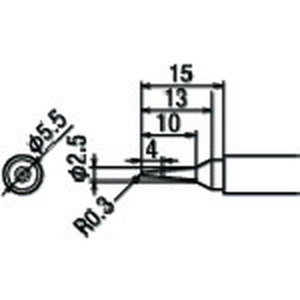 ・品名：替えこて先・コテ先名称：R0.3mm・適合機種：PX-201、PX-335、PX-338、PX342・生産国 日本・JANコード 4975205560948・質量 9g・コード：387-1444 ・品目：PX2RTSBPX-2RT-...