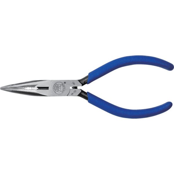 ・卓上で作業しやすい先曲りタイプです。・全長(mm)：139・先端形状：先曲り・切断能力(mm)軟鉄線：φ1.6・切断能力(mm)銅線：φ2.0・ばね付・先端部ギザ付・ボルト回しギザ付・機械構造用炭素鋼・グリップ：塩化ビニール・非絶縁工具で...