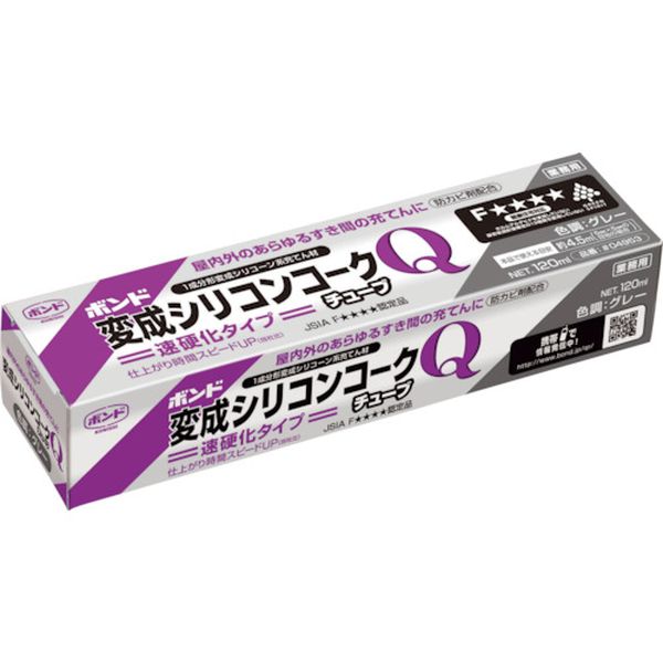 ・塗装汚染が少なく、カビの発生も少ないです。(防カビ剤配合)・日本シーリング材工業会JSIA F☆☆☆☆規格品です。・速硬化型で弾力性に優れています。・健康住宅対応品です。・弾力性があり速硬化タイプです。・耐水・耐熱・耐寒・耐候性に優れてい...