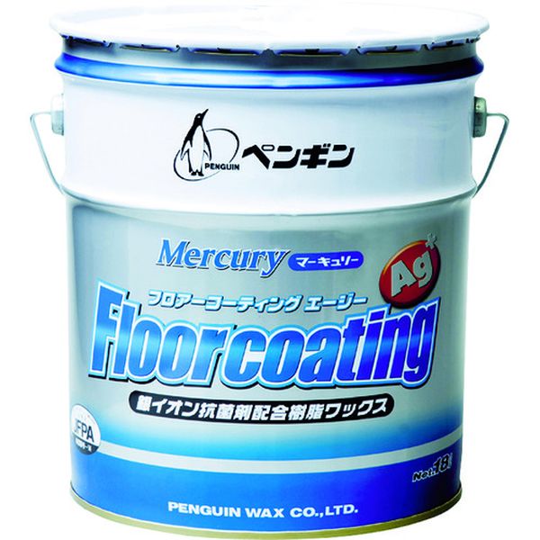 ・高濃度樹脂ワックスです。・マーキュリーの性能にAgイオンの力で抗菌と防臭効果をプラスしました。・化学製品床材の表面保護と艶出し。・容量(L)：18・容量(kg)：18・標準使用量：1200〜1800［［M2］］/18L(1回塗り)・標準使...