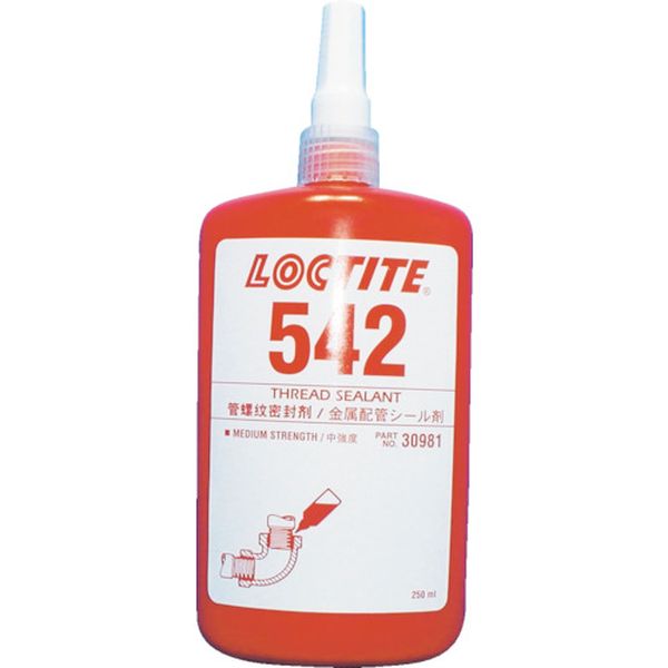 ・1液無溶剤型嫌気性シール剤です。・油圧配管継手用。・色：茶・使用温度範囲(℃)：-55〜150・粘度(mPa・s)：400〜800(チキソ)・推奨硬化促進剤：7649・容量(ml)：250・使用温度範囲：-55〜150℃・粘度：400〜8...