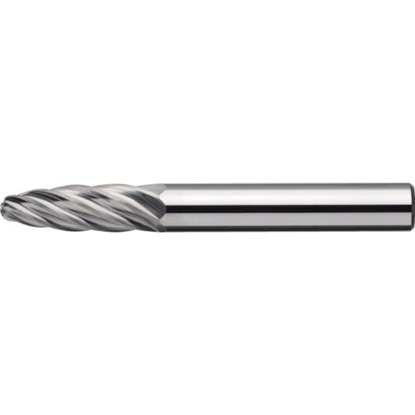 ・アルミニウム切削用の超硬バーです。・刃径6.0mm以下のものは、オール超硬(全長50.8mm)です。・形状：砲弾(アルミカット)・刃径(mm)：6・刃長(mm)：19・軸径(mm)：6・軸長(mm)：31・タイプ：オール超硬・最高使用回転...