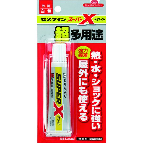 ・ショックに強く剥がれにくいです。・熱・水に強いです(-40〜120℃)。・無溶剤で肉やせしません。・タレが少なく、軽量物なら仮止め不要です。・いやなニオイが少ないです。・超多用途・無溶剤・弾性接着剤のスーパーXシリーズです。・熱・水・ショ...
