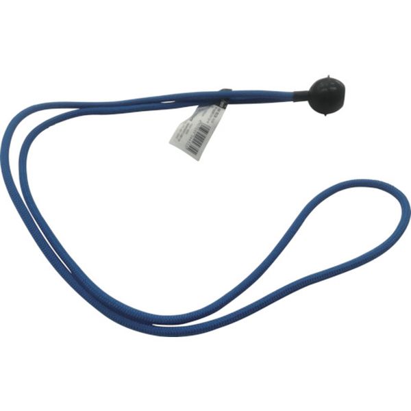 ・伸縮性があり、周囲を糸で特殊織しています。・荷物の仮留め、固定など。・色：マリンブルー・線径(mm)：5・全長(m)：0.6・ボール付タイプ・中芯：天然ゴム・被覆：ポリプロピレン(PP)・ボール：ポリプロピレン(PP)・生産国 中国・JA...