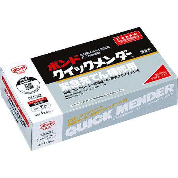 ・混合後は5分で硬化が始まり、15分でほぼ実用強度に達します。・壁面でも垂れにくいペースト状の接着剤です。・凹凸面、すき間への充填に最適です。・凹凸面・すき間への充填に。・色(主剤/硬化剤)：白/黒・容量(g)：1000・可使時間(23℃)...