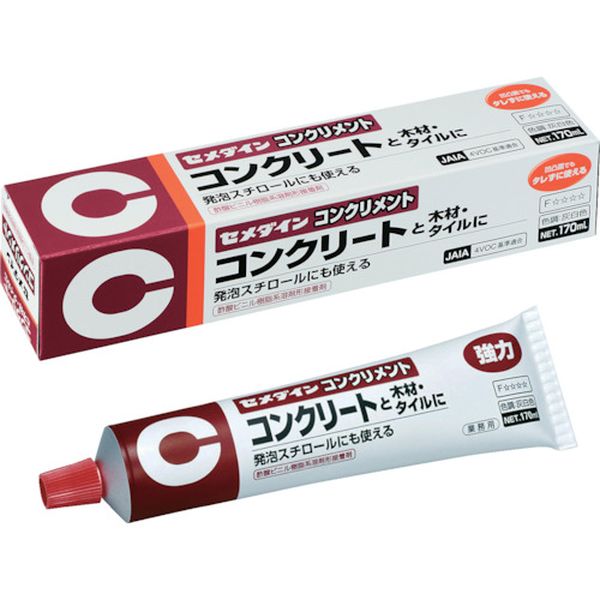 ・柔らかいペースト状で垂直面でも垂れません。・充てん効果があり凹凸面に使えます。・使いやすい一液タイプです。・日本接着剤工業会 JAIA 4VOC基準適合品です。・コンクリート面へタイル、木材等の接着に。・コンクリート面への発泡スチロールの...