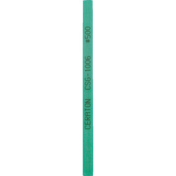 ・面粗度に特化したセラミック砥石です。・従来の砥石とは構造が違い、砥粒ではなく均一性の高いアルミナ繊維を採用しているため、砥粒の脱落がなく目詰まりしません。・放電加工や切削加工後の表面仕上げに。・粒度(#)：500・色：グリーン・長さ(mm...