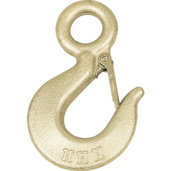 ・メッキ加工をしています。・ワイヤロープ、チェーンなどの先端金具。・基本使用荷重(t)：2.0・寸法(mm)C：27・寸法(mm)D：30・寸法(mm)H：163・寸法(mm)L：103・ラッチ付・メッキ品・スチール・生産国 日本・JANコ...