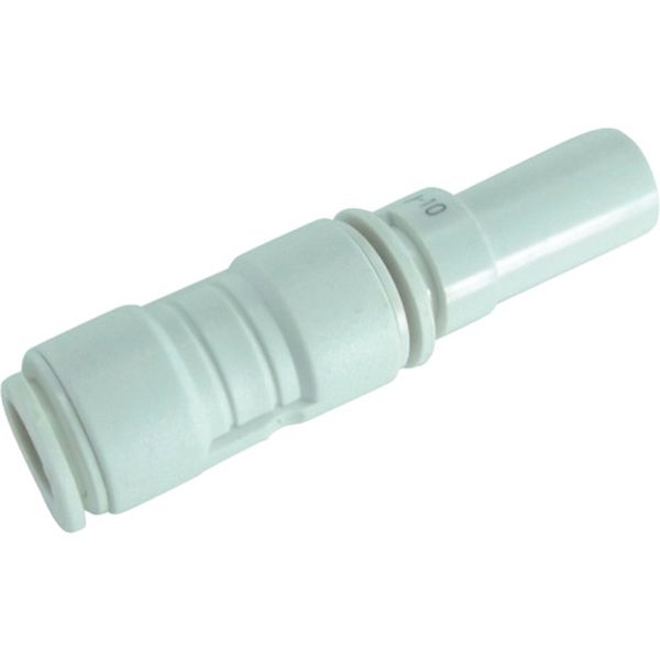 ・適合チューブ外径D1(mm)：8・適合チューブ外径D2(mm)：10・使用圧力：1MPa(空気)、0.3MPa(水)・使用流体：空気、水・適合継手サイズD2(mm)：10・ジョイント径E(mm)：10・適合チューブ内径D(mm)：8・流体...