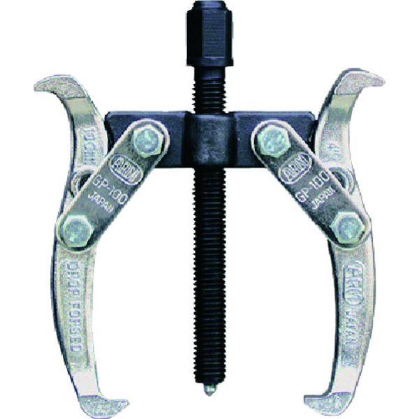 ・爪は特殊鋼を鍛造し、押しねじは転造ねじで強度耐久性も充分です。・爪部連結穴の位置を変えることにより幅の広いギヤと奥にあるギヤに対応できます。・アーム本数：2・適合プーリ(mm)：50〜100・爪の届く長さ(mm)：55・破断荷重(kN)：...