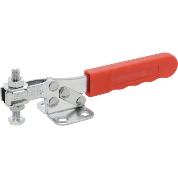 ・溶接治具、組立治具、検査治具、加工治具に最適です。・全長(mm)：199・締圧力(kN)：2.5・付属ボルト径：M6×50・クランプアーム移動角度(°)：75・ハンドル操作角度(°)：70・締付力(kN)：2.5・下方押え型・水平ハンドル...