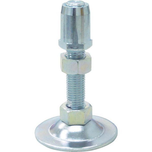 ・品名：アジャスターボルト Aセット・色：シルバー・タイプ：アジャスターボルト Aセット・調整範囲(mm)：50・ベース径(mm)：69.5・JB-401は接着仕様・JB-414は静電気対策品・小型樹脂製アジャスター・スチール(三価クロメー...