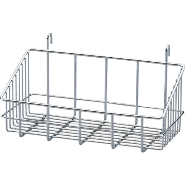 ・メタルラック専用のバスケットです。・間口(mm)：250・高さ(mm)：130・奥行(mm)：120・耐荷重(kg)：15・耐荷重：15kg・スチール・表面処理:クロムメッキ仕上げ・生産国 中国・JANコード 4905009111176・...