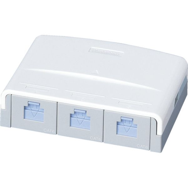 ・工具を使わずに開閉できるスライド式カバーを採用しました。・工具なしでも専用工具でも結線ができます。・LAN用。・カテゴリ：Cat5e・ポート数：3・幅(mm)：98・長さ(mm)：72・高さ(mm)：27.1・カテゴリ5e・適合LAN：1...