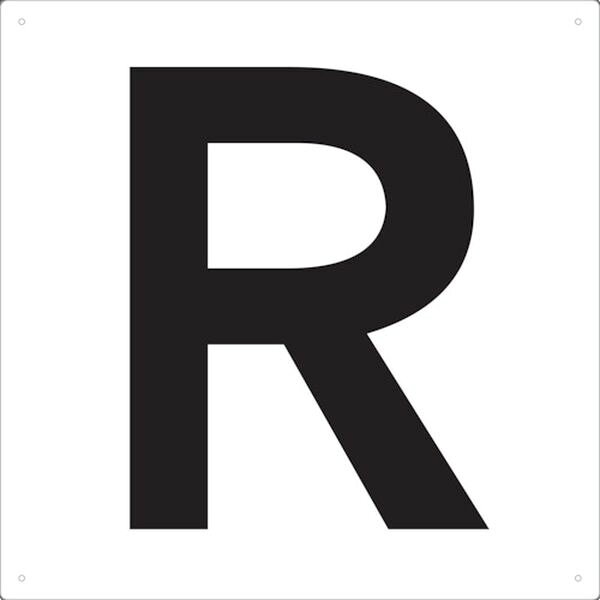 ・屋内外使用可能です。・通り芯表示板に使用可能です。・庫内等のゾーン分け、目印にも便利です。・表示内容:英字「R」　白・取付仕様:穴4ヵ所・縦(mm):420・横(mm):420・縱(mm)420・厚み1mm・取付方法：ビス止め(ビス別売)...