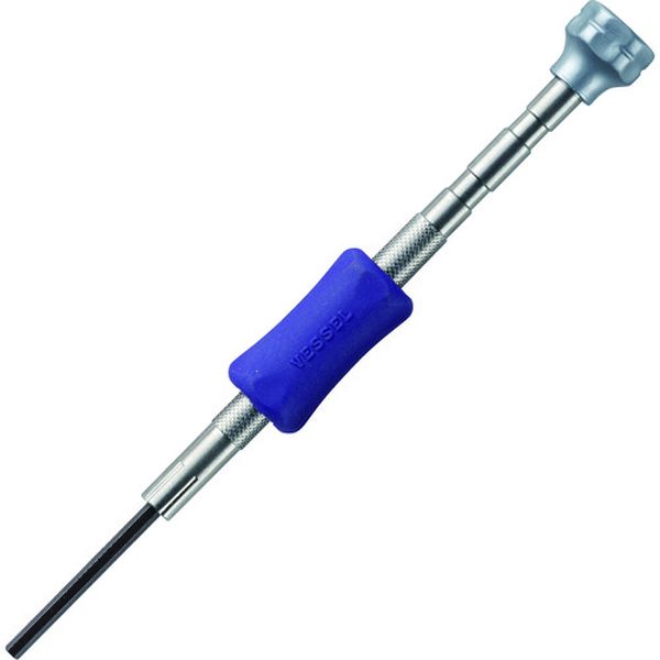 ・六角(ヘックス)ドライバーです。・クッショングリップは自在にスライドできるので、使いやすいお好みの位置に移動できます。・ローレット加工で細かな回転が行えます。・精密機器の組み立て・修理・分解。・刃先：H2.0・軸長(mm)：24・全長(m...