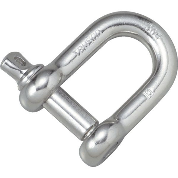 ・ねじ込みタイプのスタンダードなシャックルです。・連結金具として。・使用荷重(kN)：4.12・ねじ径：W1/2・B(mm)：24・L(mm)：48・D1(mm)：12・D2(mm)：12・d(mm)：24・ステンレス(SUS304)・生産...