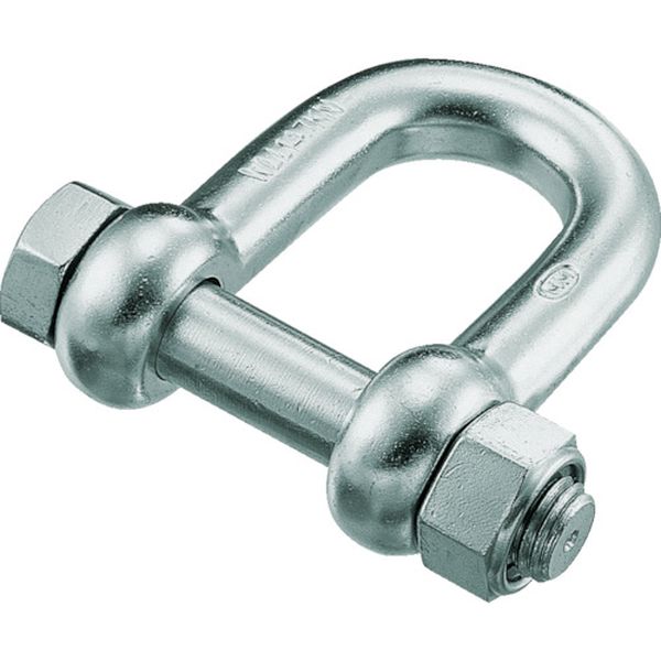 ・緩み止めナットを使用しているため、ワリピンを使用していません。緩みにくく、施工しやすいすっきりとした外観のシャックルです。・チェーンやワイヤロープの連結金具として。・使用荷重(kN)：1.76・ねじ径：M6・B(mm)：12・D(mm)：...