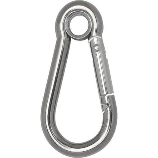 ・国内製造の高品質なカラビナです。・手作業で最終調整をしているので、滑らかな開閉を実現しています。・素手にも優しい滑らかなバレル研磨仕上げです。・アルミ合金製に比べて耐摩耗性に優れています。・チェーン・ワイヤ・ロープなどの連結用フックとして...