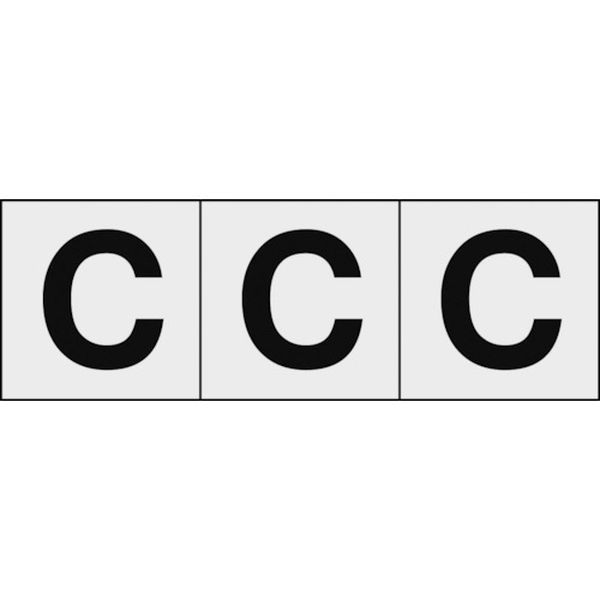 ・屋内外使用可能です。・アルファベット管理に便利です。・表示内容:英字「C」　透明・取付仕様:粘着シール・縦(mm):50・横(mm):50・取付方法：貼付タイプ・取付仕様：粘着シール・塩化ビニール(PVC)・貼り付ける面のゴミ・油等を拭き...
